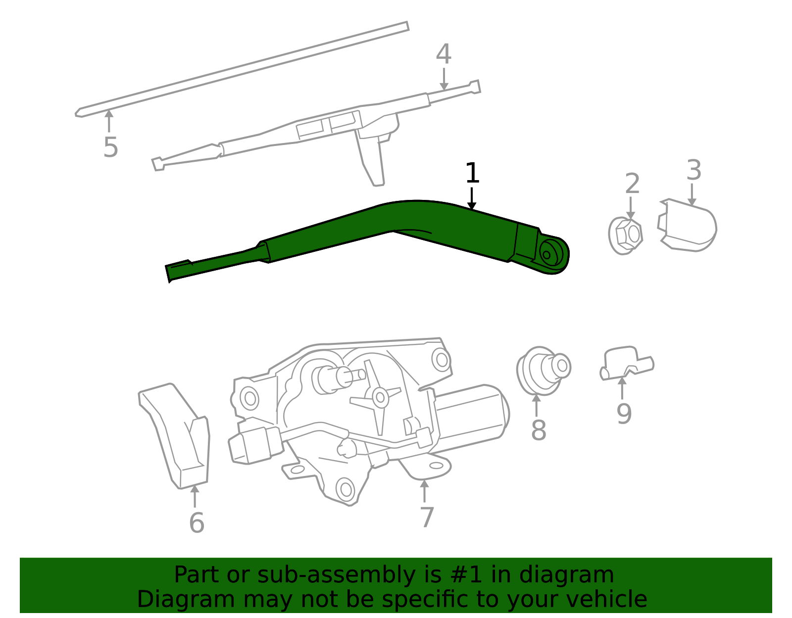 85241-0C011 - High-Quality Back Glass Wiper Arm for 2008-2022 Toyota ...