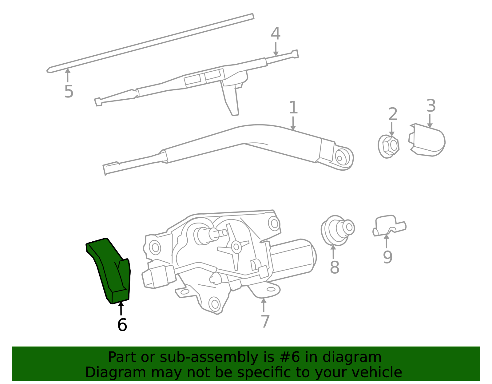 2008-2022 Toyota Sequoia Stopper, Rear Wiper 85293-0C012 | Toyota Parts ...