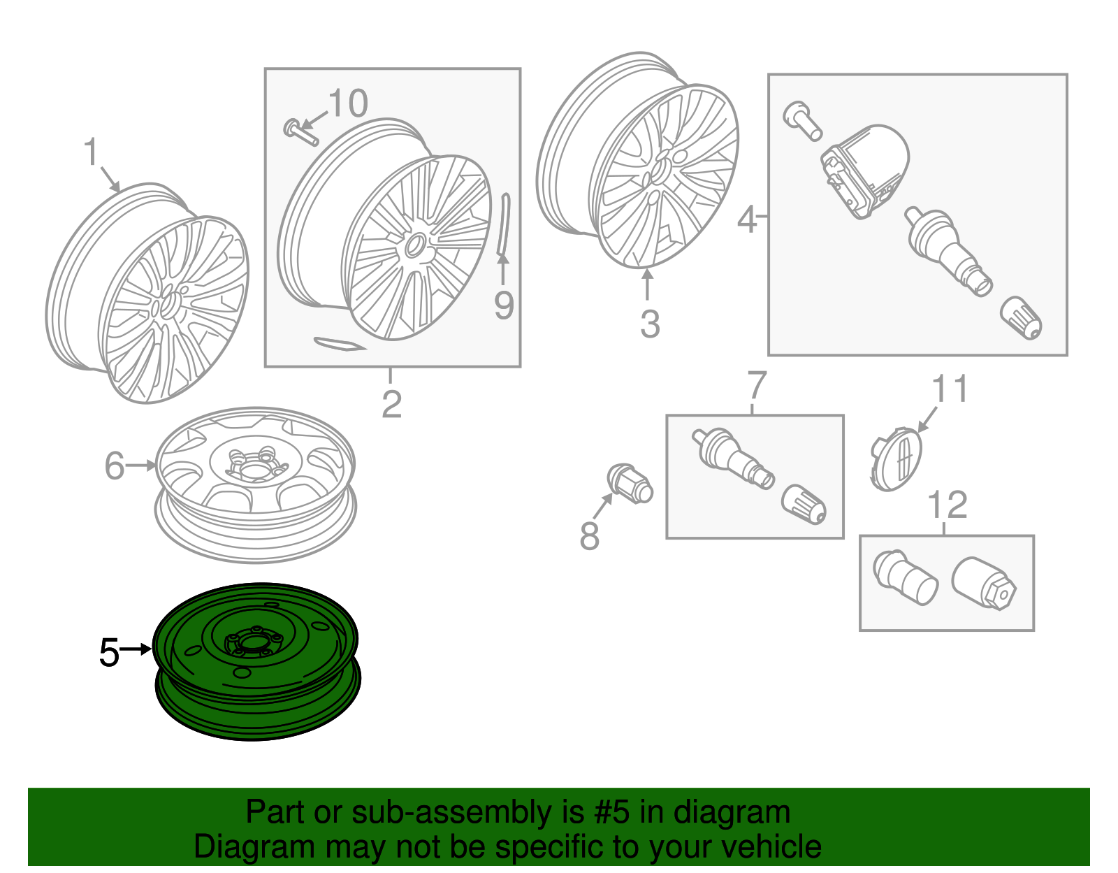 2016-2018 Lincoln MKX | Wheel, Spare | FA1Z-1007-D | Walls' Ford Parts
