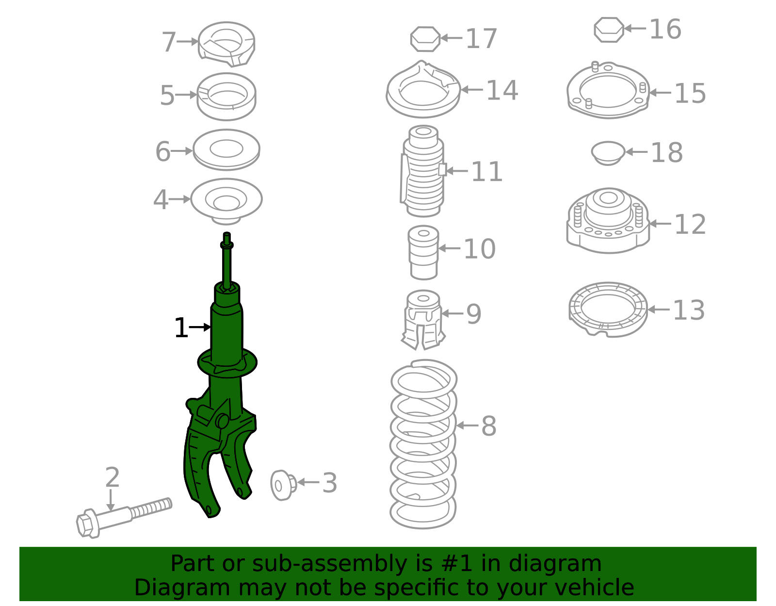 2011-2013 Volkswagen Touareg Suspension Shock Absorber 7P6-413-031-AP ...