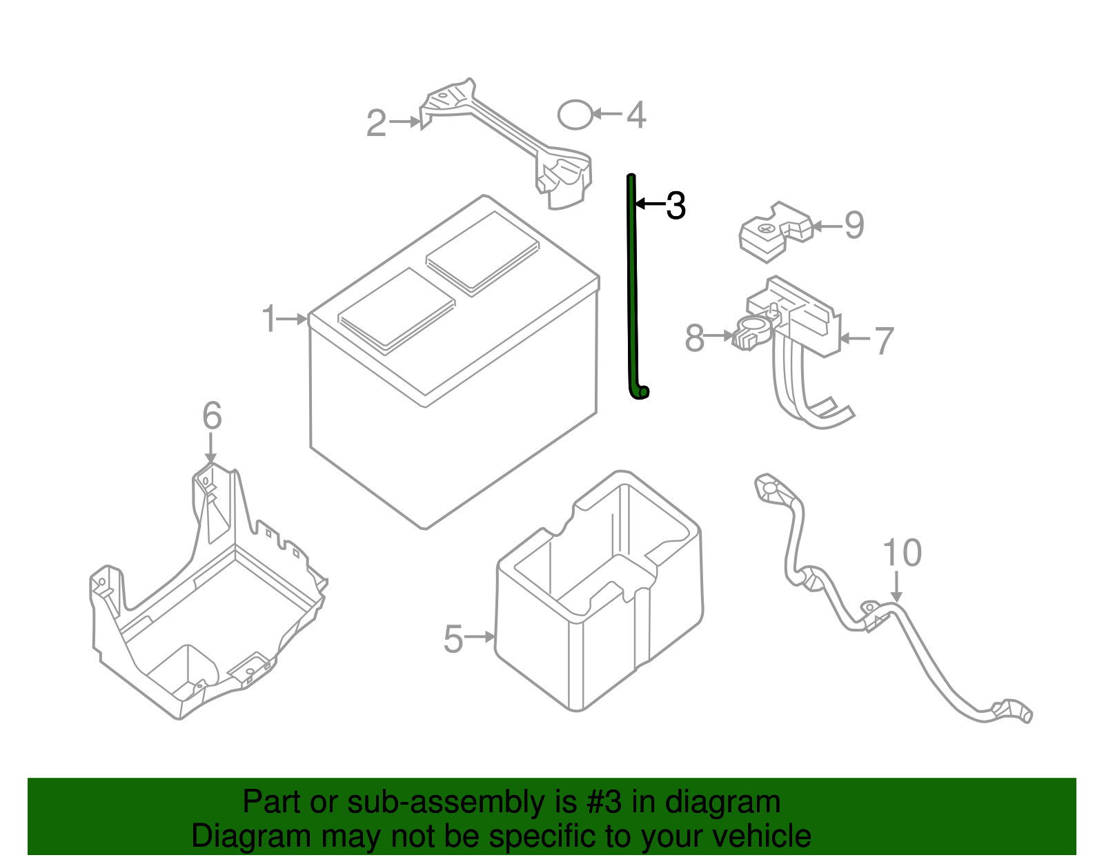1985-2025 Nissan Hold Down Bolt 24425-8990B | TascaParts.com