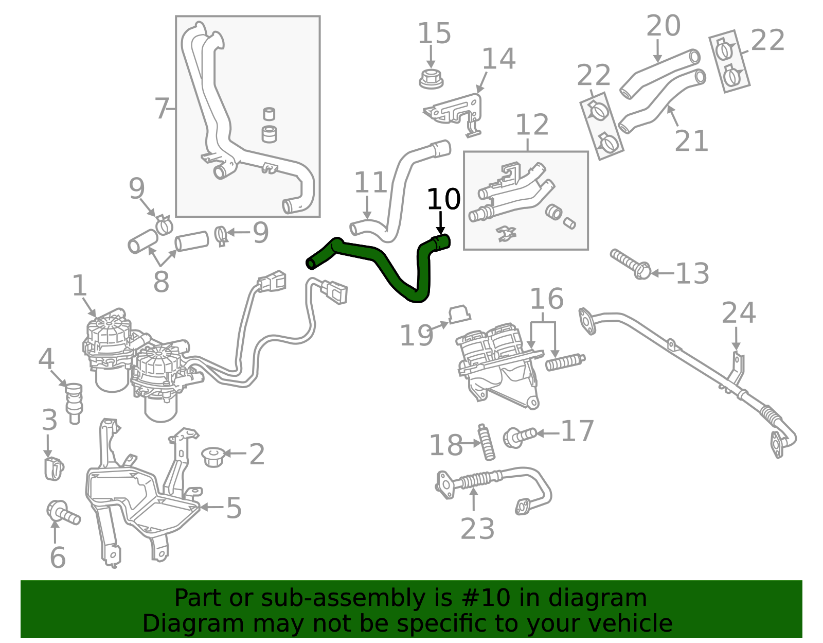 2007-2010 Toyota Tundra Outlet Hose 17342-0P010 | MotorMotor