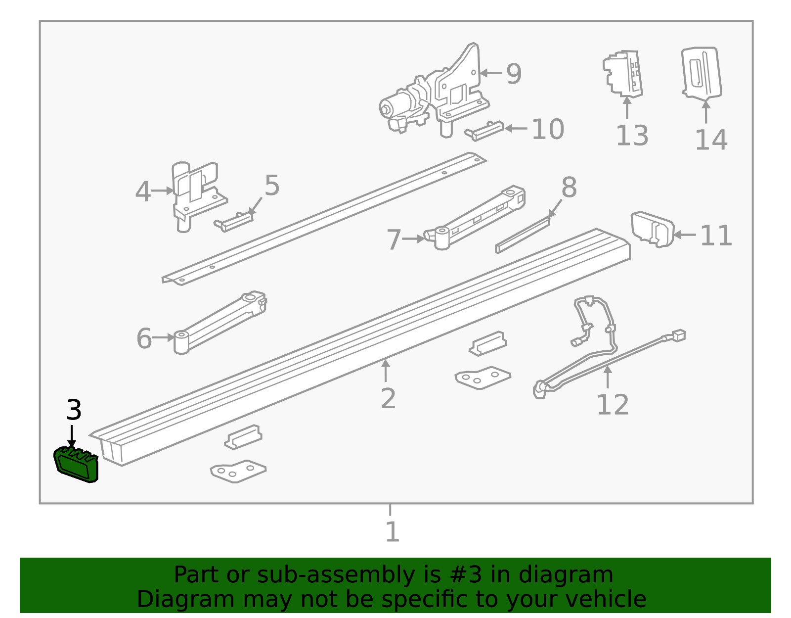 84266748 - Step Bar Front Cap 2019-2025 GM | GM Parts Center