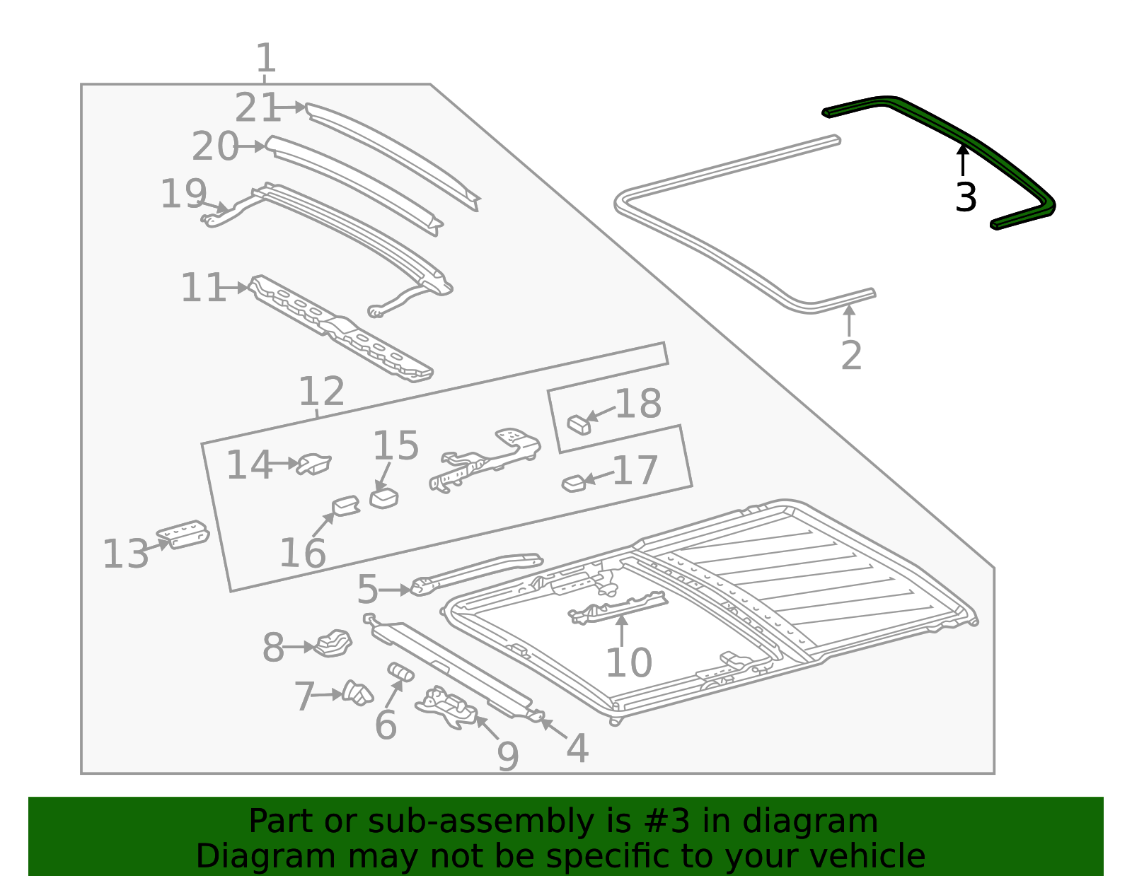 123-682-01-97 - Sunroof Frame Insulator 1986-2018 Mercedes-Benz ...