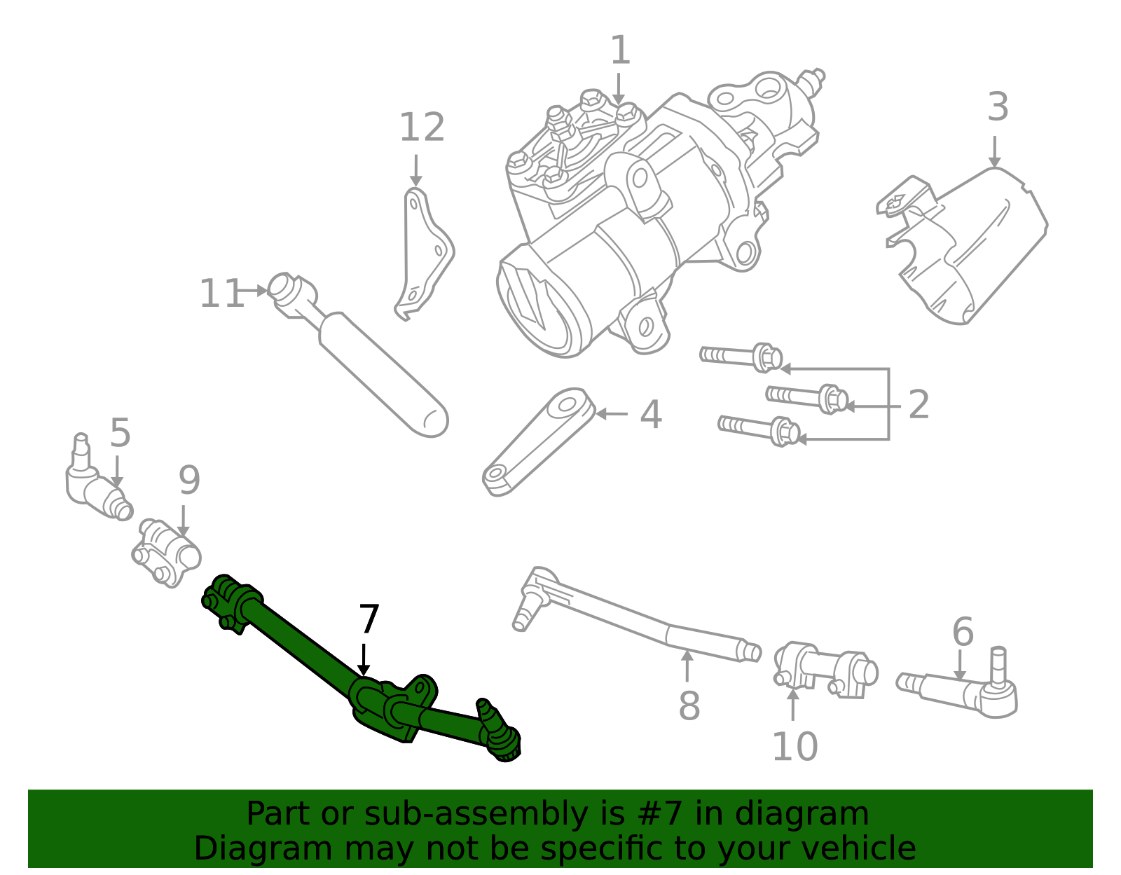 MDF-32 - High-Quality Motorcraft™ Steering Drag Link for 2008-2010 Ford ...
