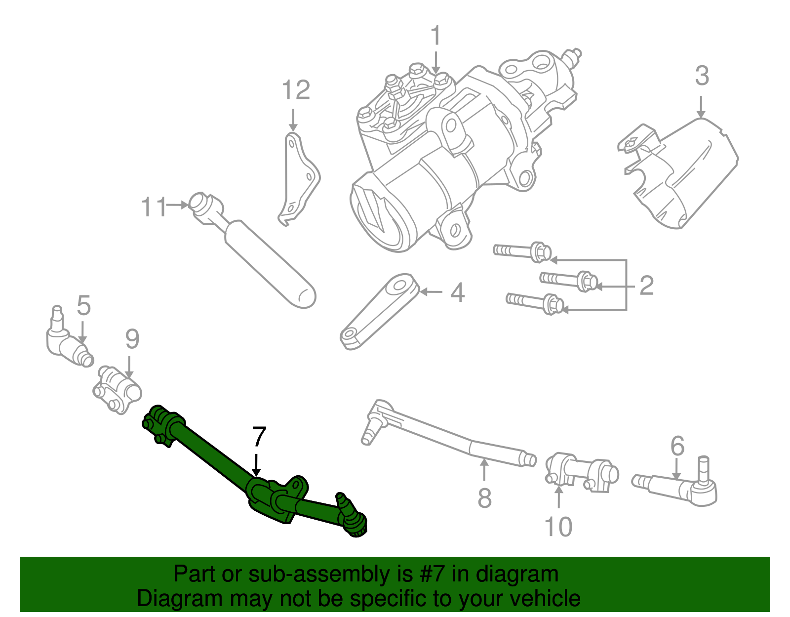 LC3Z-3304-F - 2008-2010 Ford - Center Link | My Ford Parts