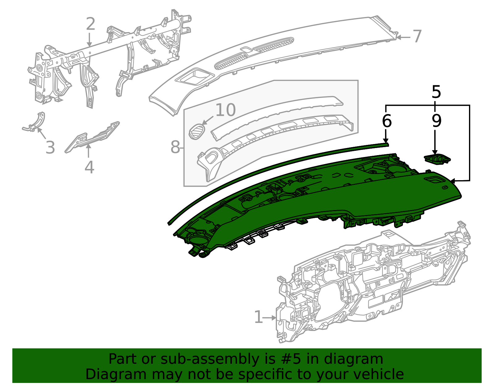 87842989 - Upper Trim Panel 2021-2024 Cadillac | Gateway Buick GMC Parts
