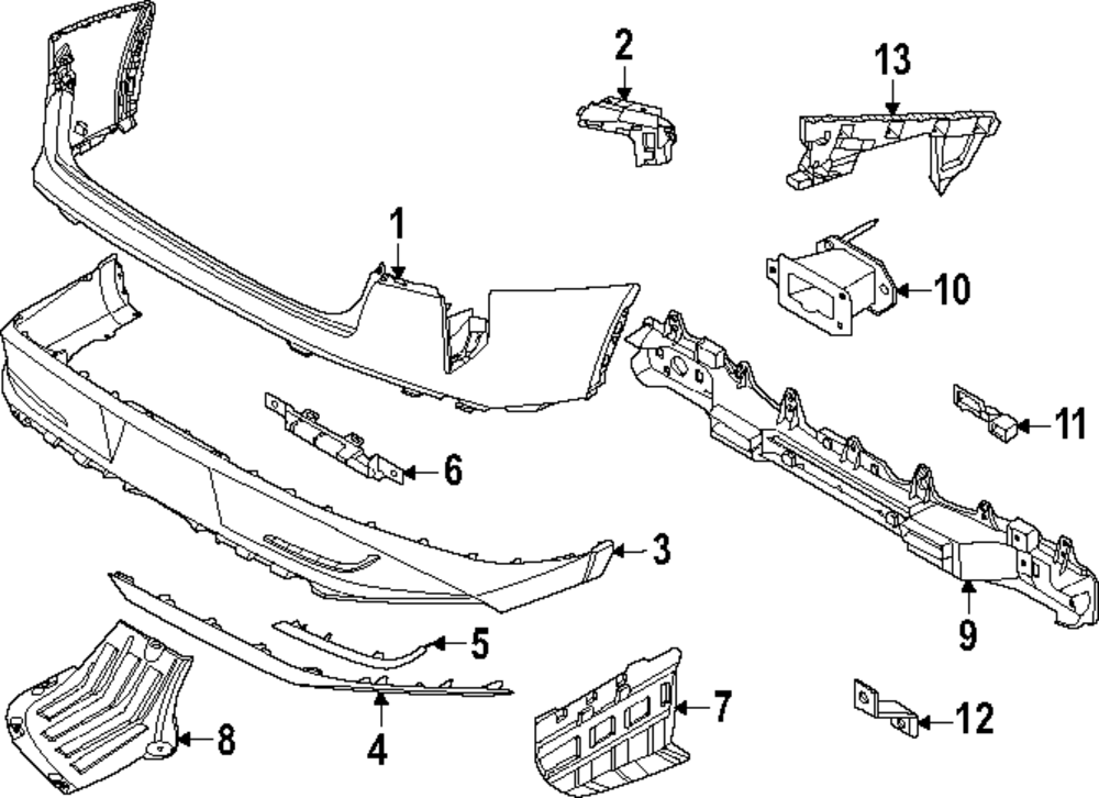 2025 Kia K4 Cover Rear Bumper Lower 86650-GG020BKL | OEM Parts Online
