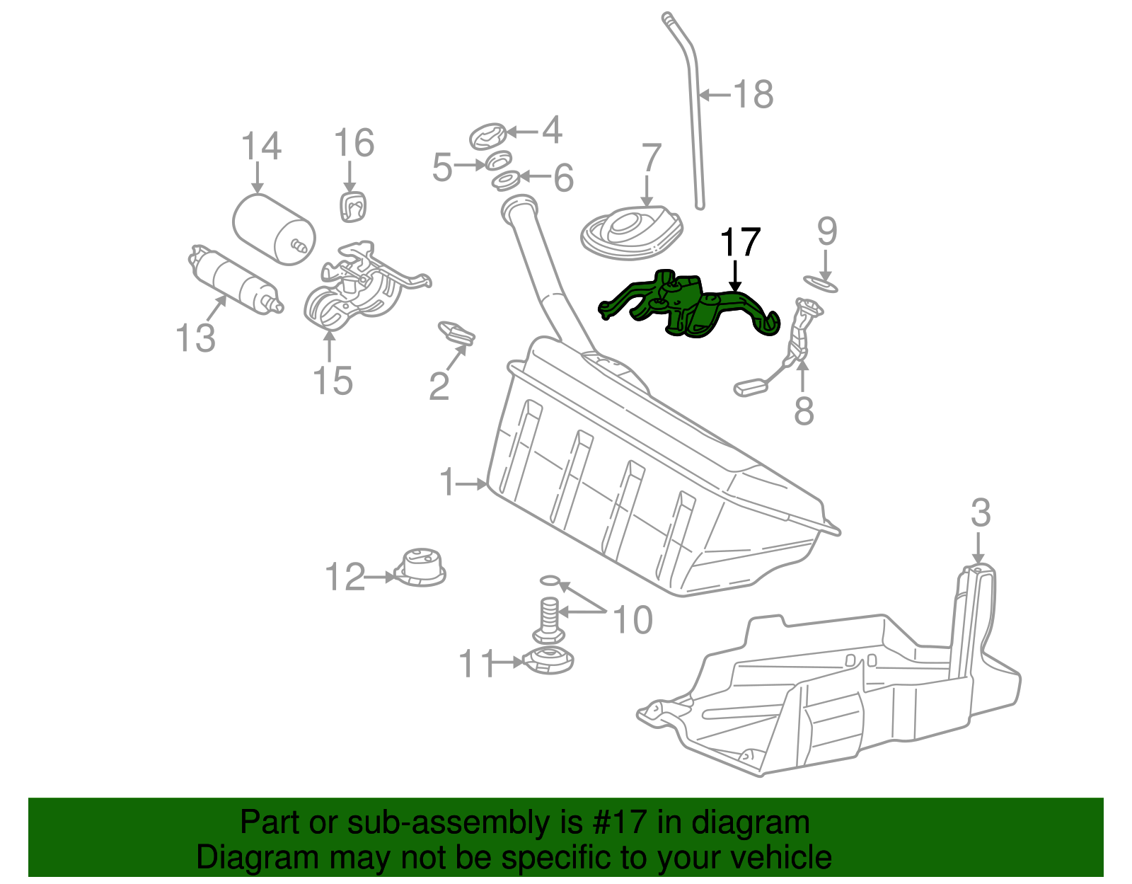 202-478-06-40 - Fuel Pump Assembly Upper Bracket 1994-2004 Mercedes ...