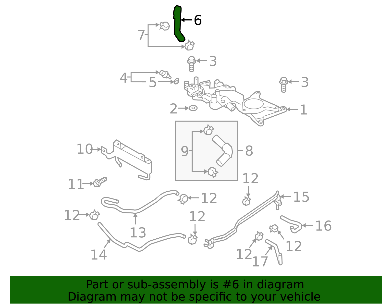 2019-2025 Subaru Water Hose 99083AA500 | Subaru Parts Store