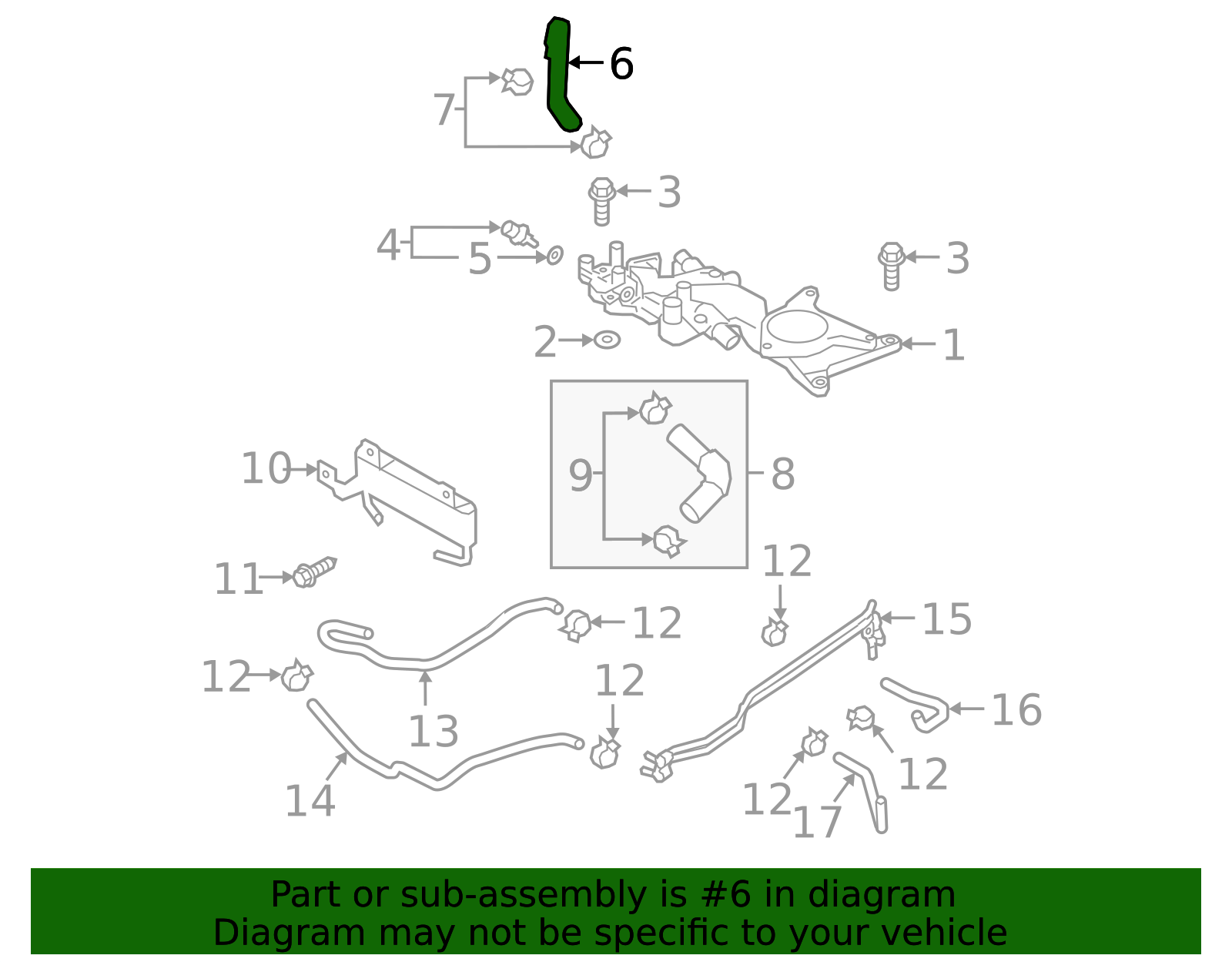2019-2025 Subaru Water Hose 99083AA500 | Subaru Parts Store