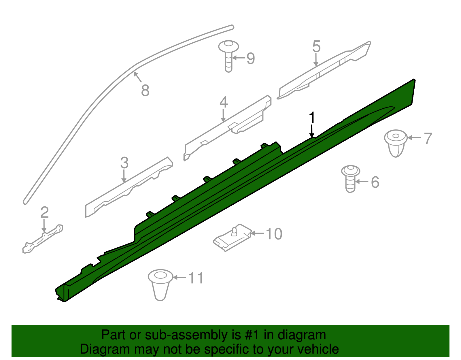 2014-2020 BMW 2014-2020 BMW - Rocker Molding 51-77-8-060-848 | BMW ...