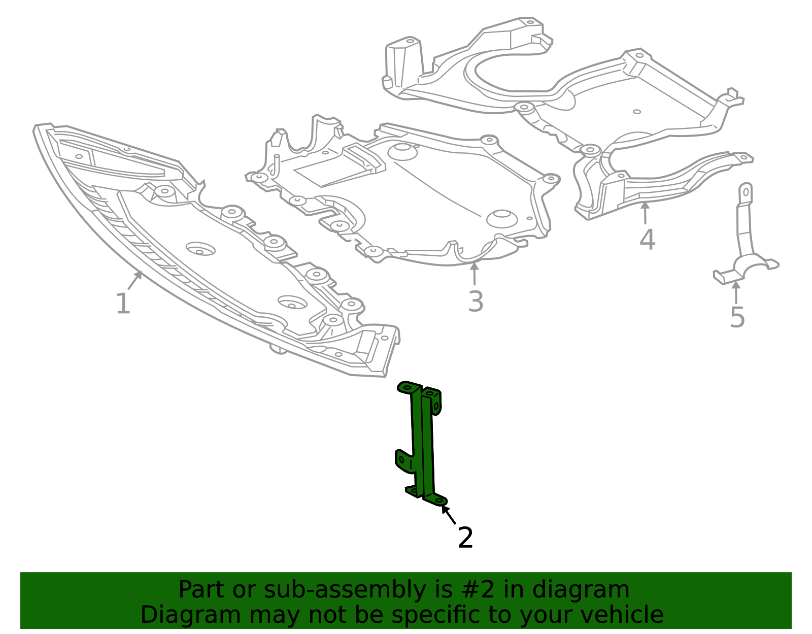 2535241100 - Mercedes-Benz Front Shield Bracket 2018-2021 Mercedes-Benz ...