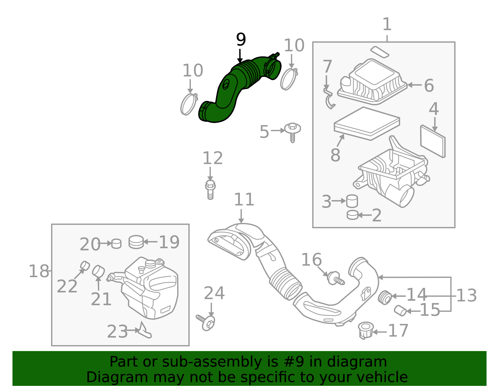 28138-2G510 - Intake Hose 2009-2010 Kia | Kia.Parts Store