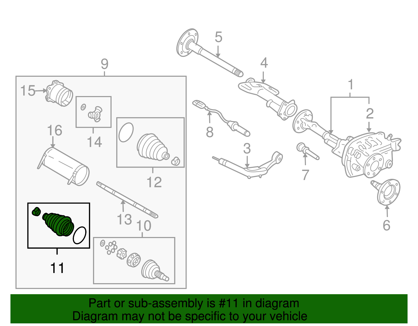 1999-2020 GM Front Wheel Half-Shaft Constant Velocity (CV) Boot Kit ...