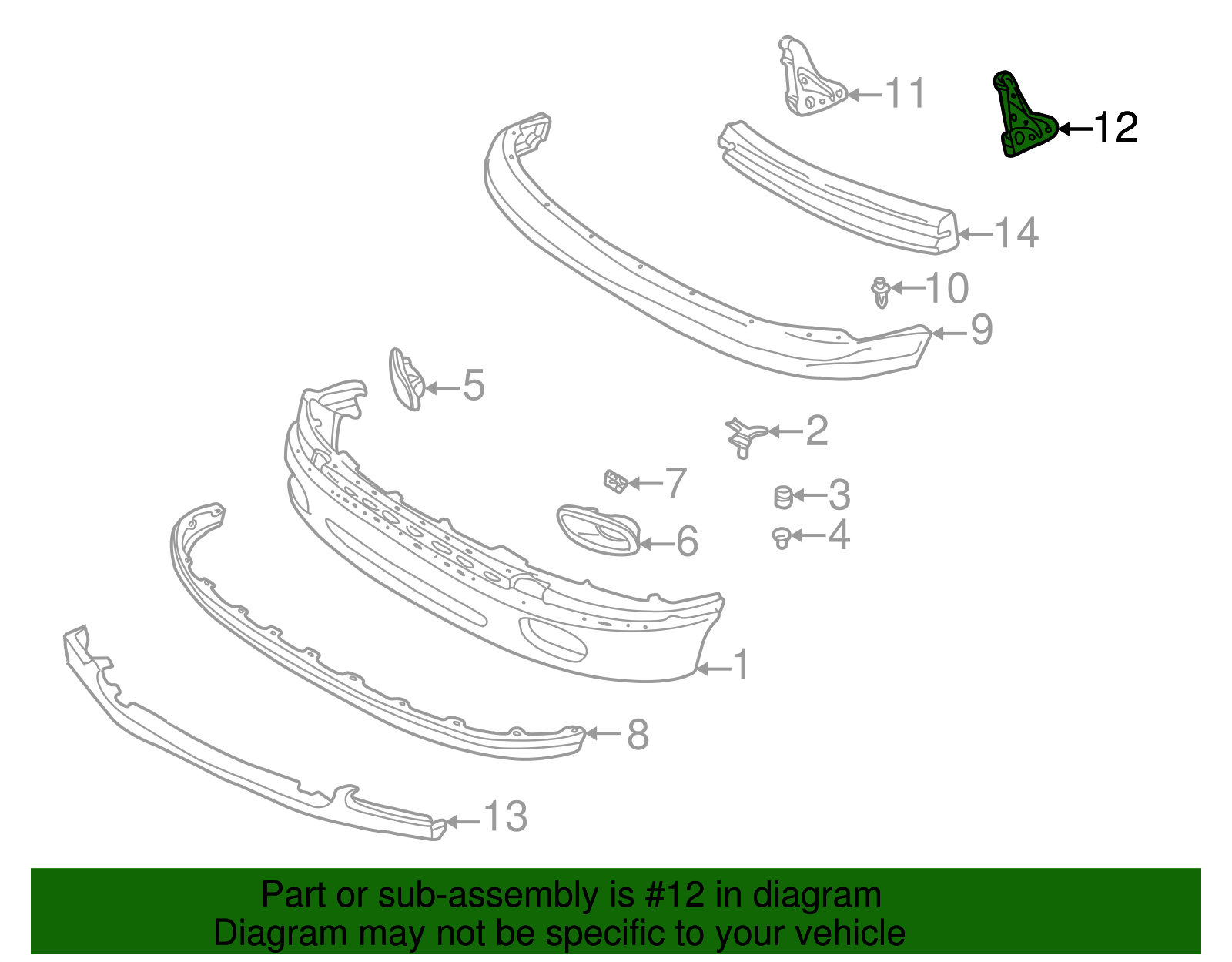 Toyota 2000-2006 Toyota Tundra Bumper Cover Bracket 52142-0C010 | BMW ...