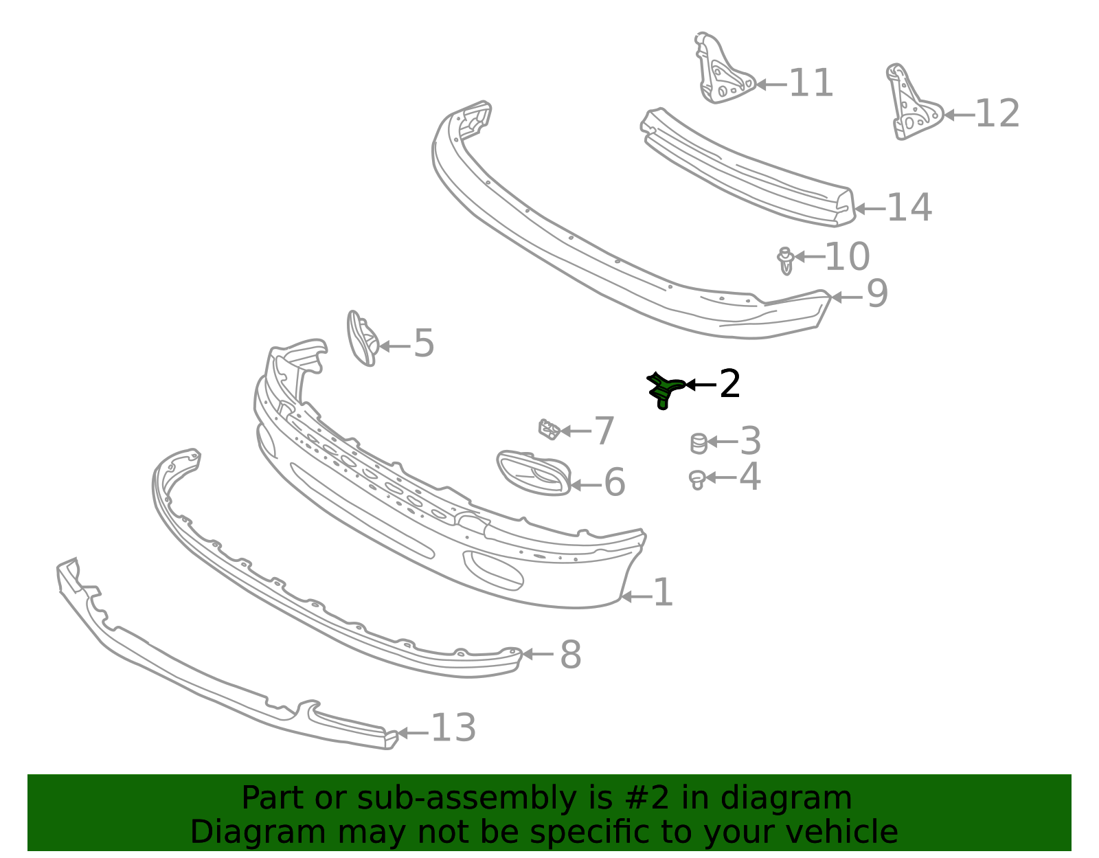 Bumper Face Bar Bracket (Right, Front) 52145-0C010 | OEM Parts Online