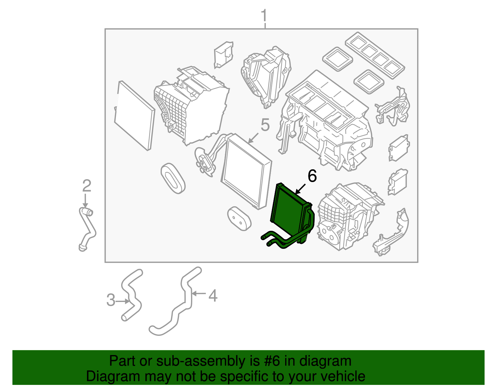 2007-2014 Nissan Heater Core 27140-JA00A | Nissan RVA