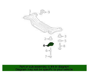 52203-0E010 - High-Quality Suspension Crossmember Stop for AutoNation Parts