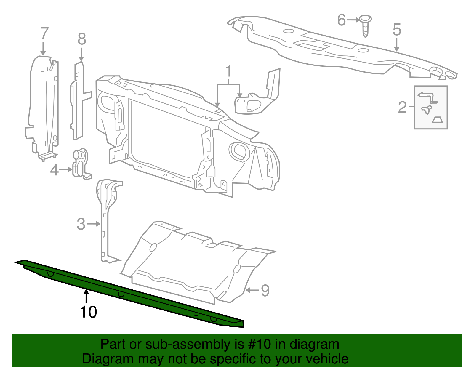 2004-2010 Ford | Lower Deflector | 4L3Z-8349-AA | Walls' Ford Parts