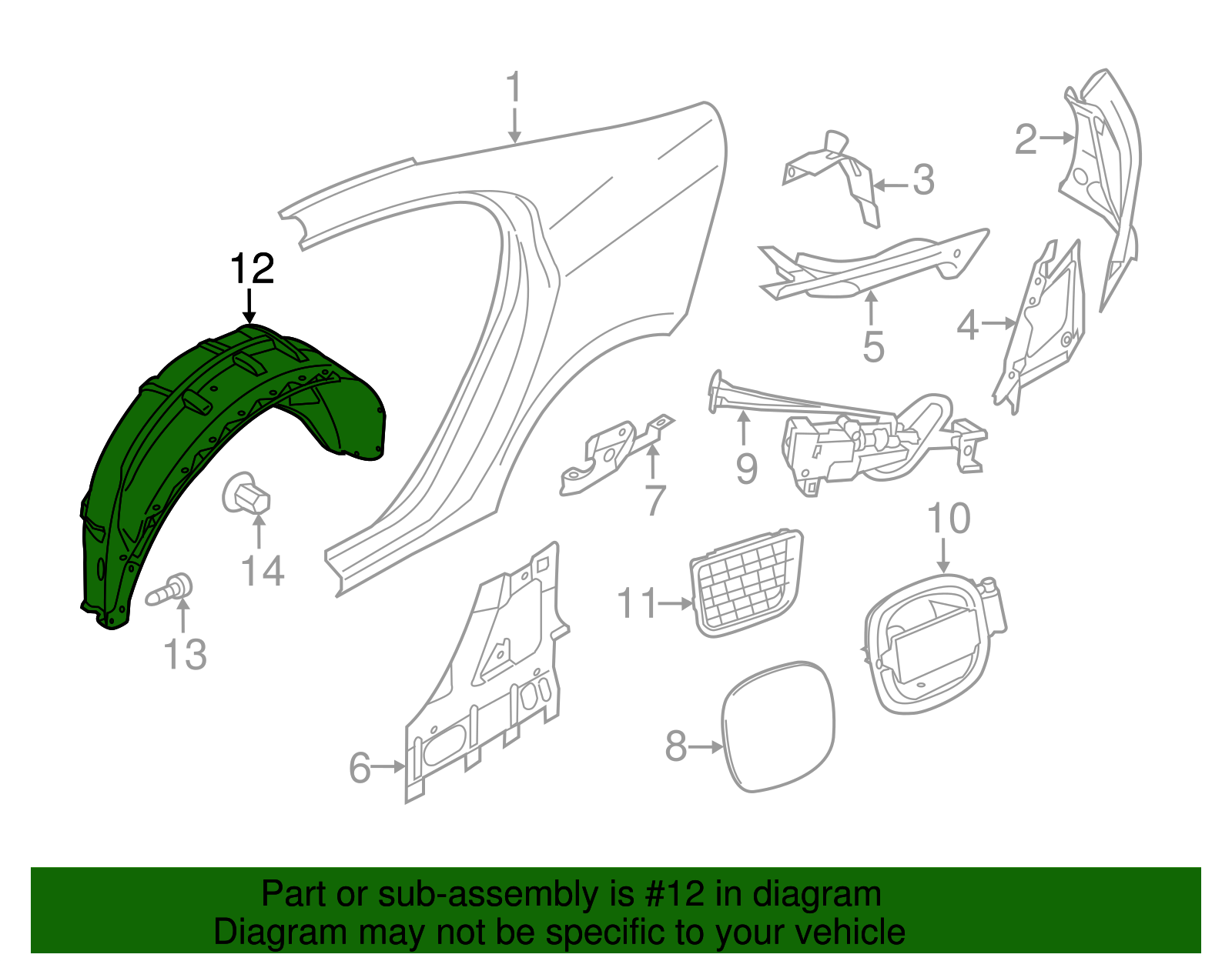 31333252 - Wheelhouse Liner - 2011-2018 Volvo | Volvo OEM Parts Direct