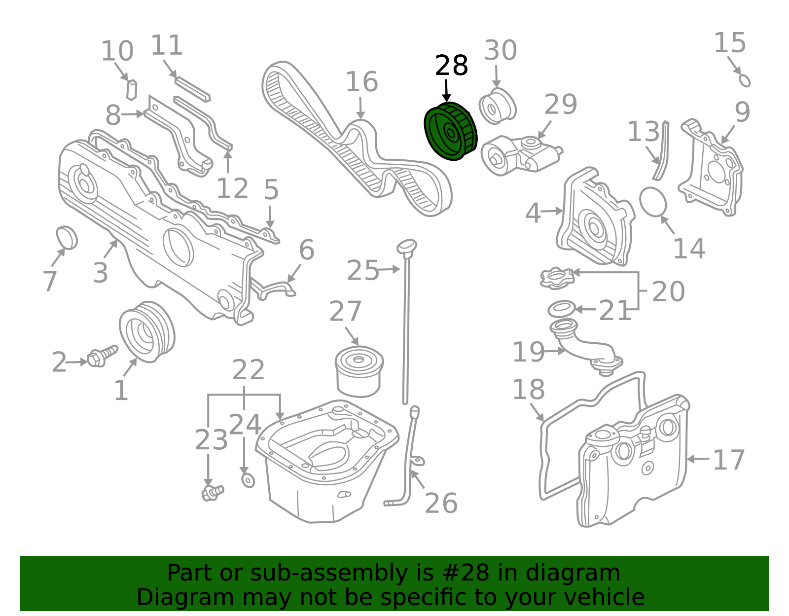 13017AA042 - Camshaft Gear | Subaru Parts HQ