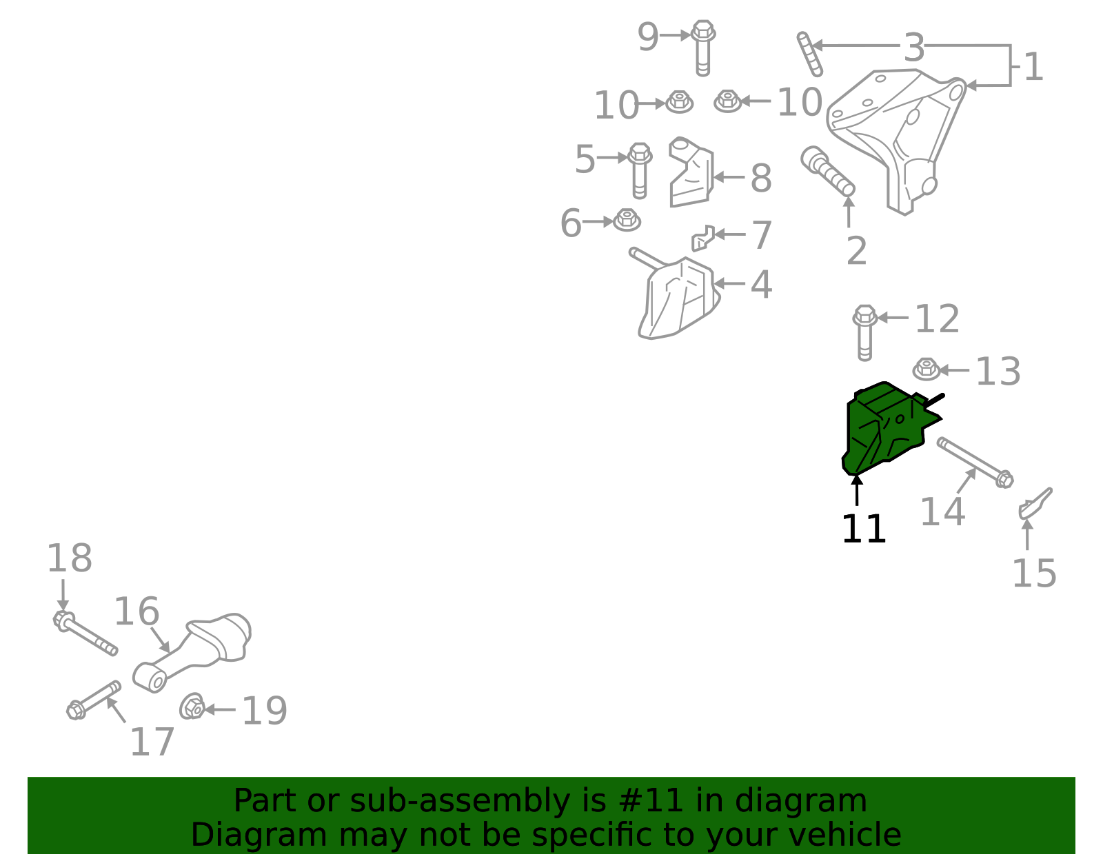 2019-2021 Hyundai Trans Mount 21830-J3000 | QuirkParts
