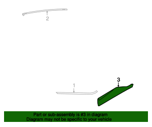 2015-2024 Nissan Murano Lower Molding 82870-9UA0A | Nissan Parts Central