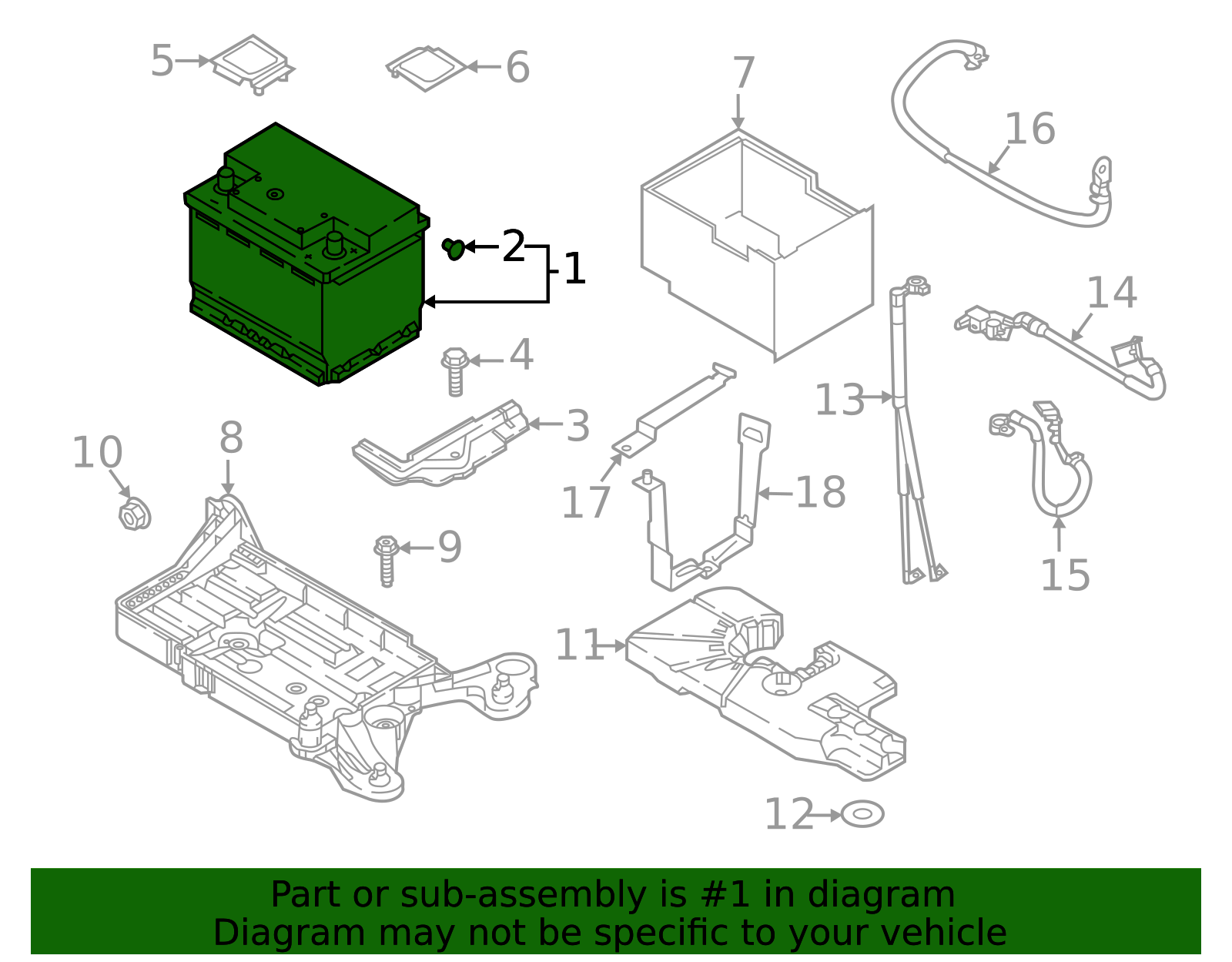 5TA915105B - Vehicle Battery 2018-2025 Volkswagen | Euro Parts 4 Less