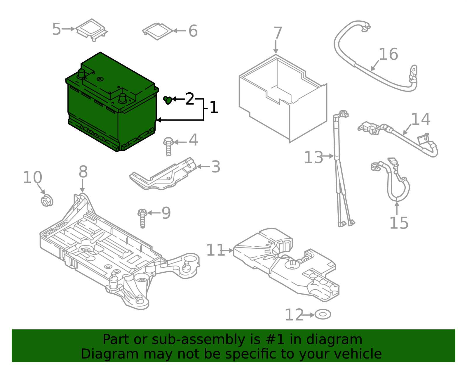 2024-2025 Volkswagen Vehicle Battery 5QS-915-089-B | VW Direct Parts