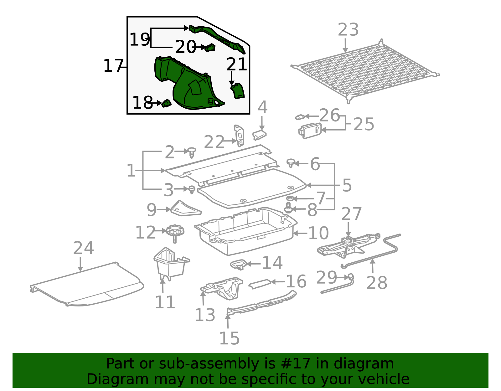 Interior Quarter Panel Trim Panel 64740-47010-B2 | Toyota Parts Center
