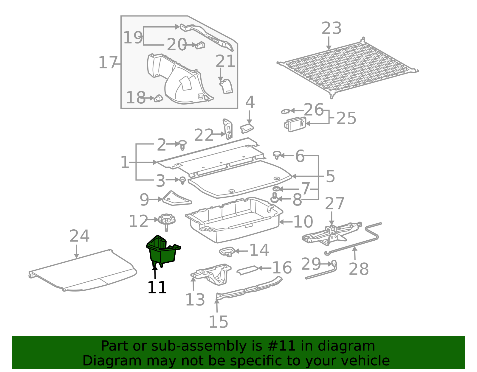 64997-47010 - High-Quality Trunk Floor Storage Box for 2004-2009 Toyota ...