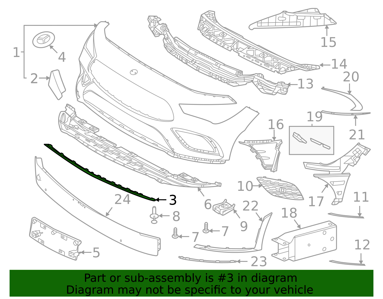 118-885-63-02 - Lower Deflector 2020-2025 Mercedes-Benz CLA 35 AMG ...
