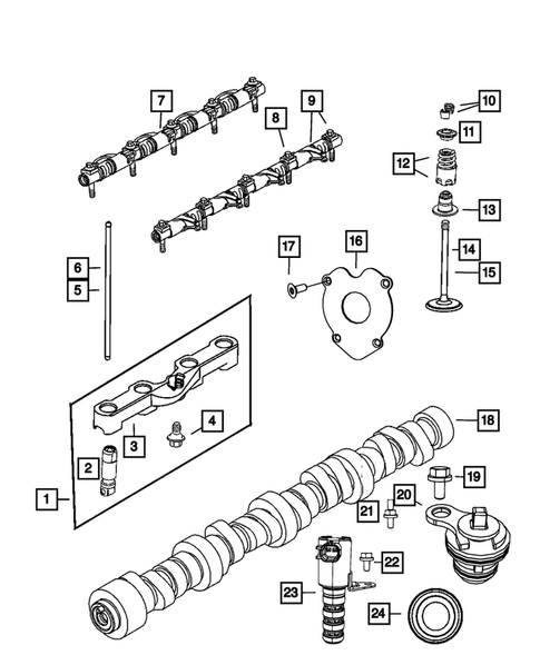 Camshaft and Valve for 2015 Ram 2500 | Mopar OEM Parts Counter