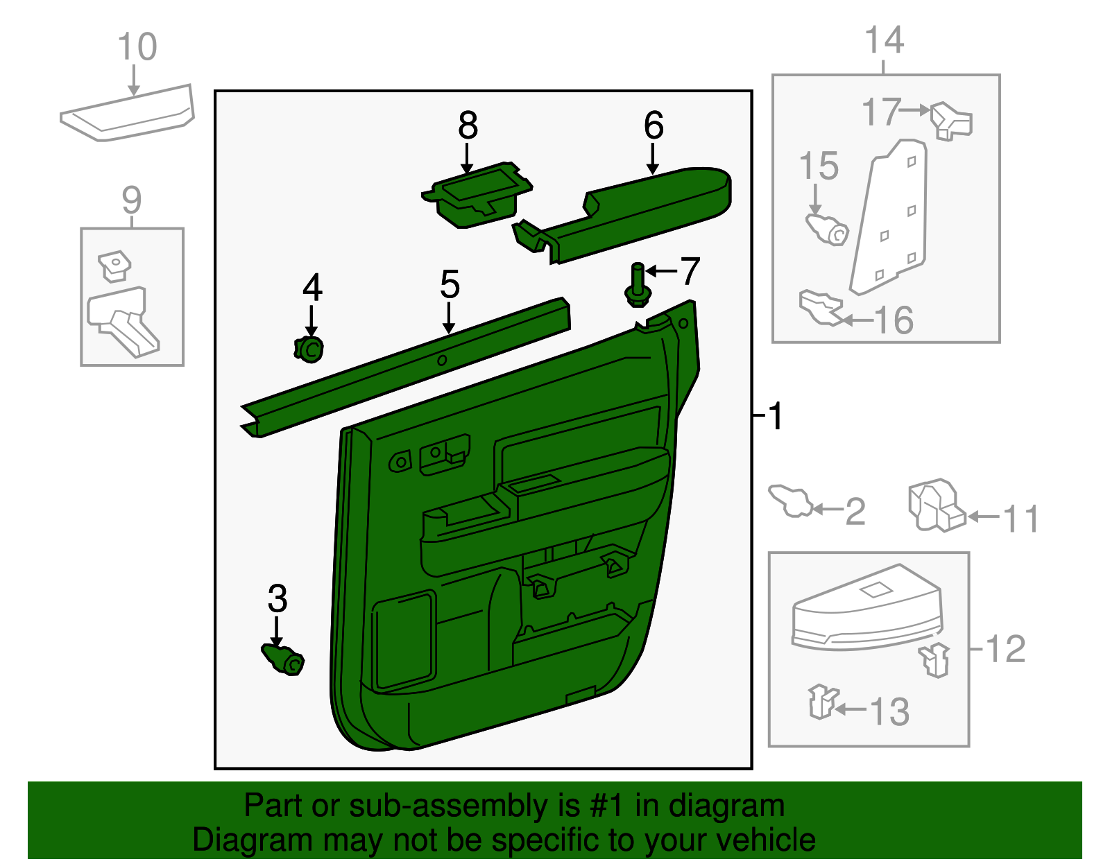 67640-0C461-C7 - 2018-2021 Toyota Tundra - Door Trim Panel | Nucar ...