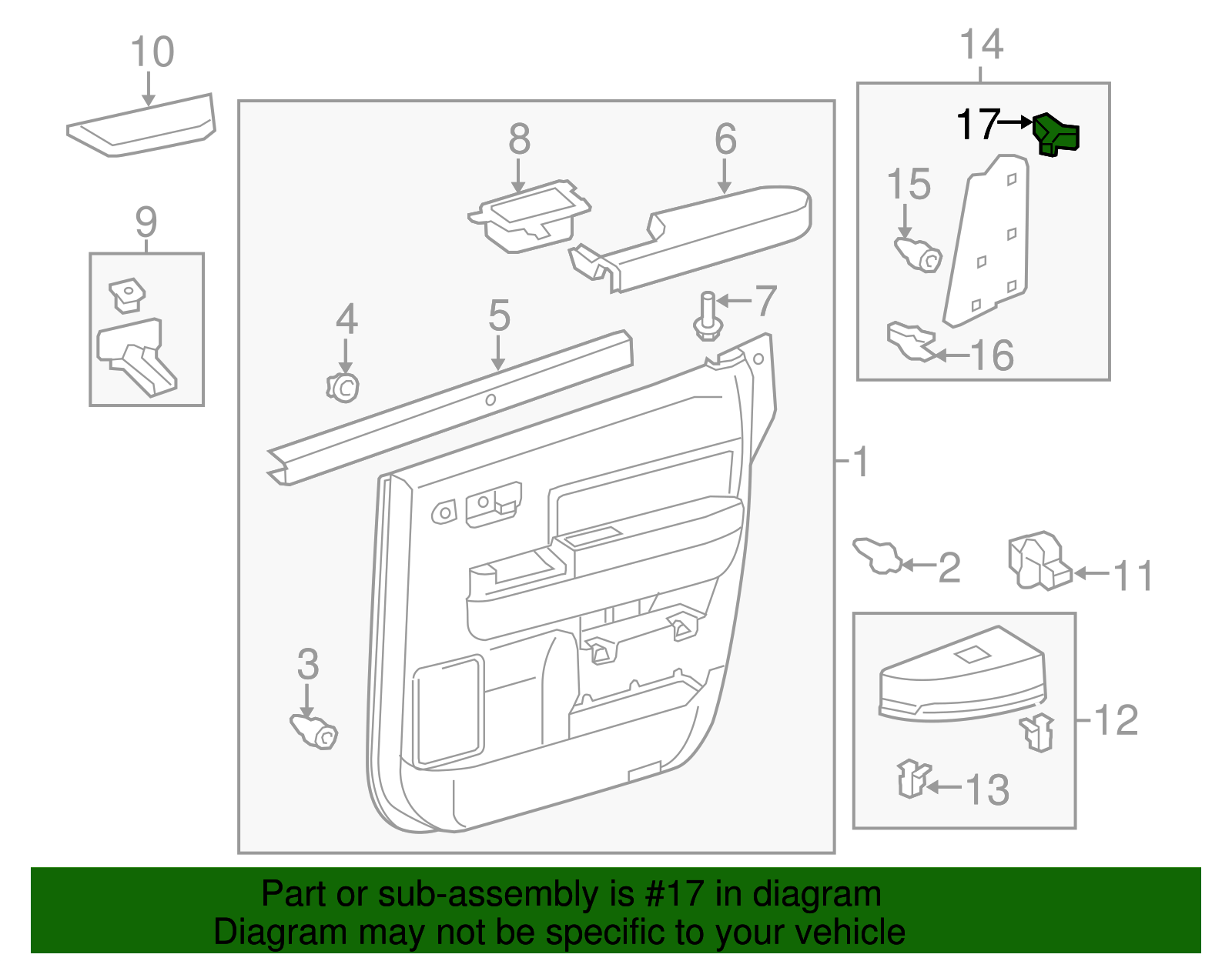 2005-2024 Toyota Left Right Outer Door Corner Cover Retainer, Garnish ...