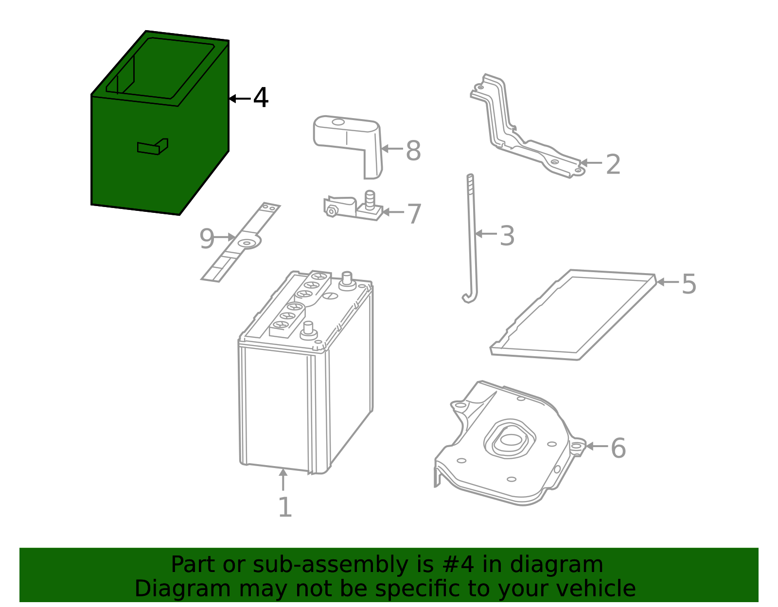2006-2010 Toyota Highlander 2006-2010 Toyota Highlander - Battery Cover ...