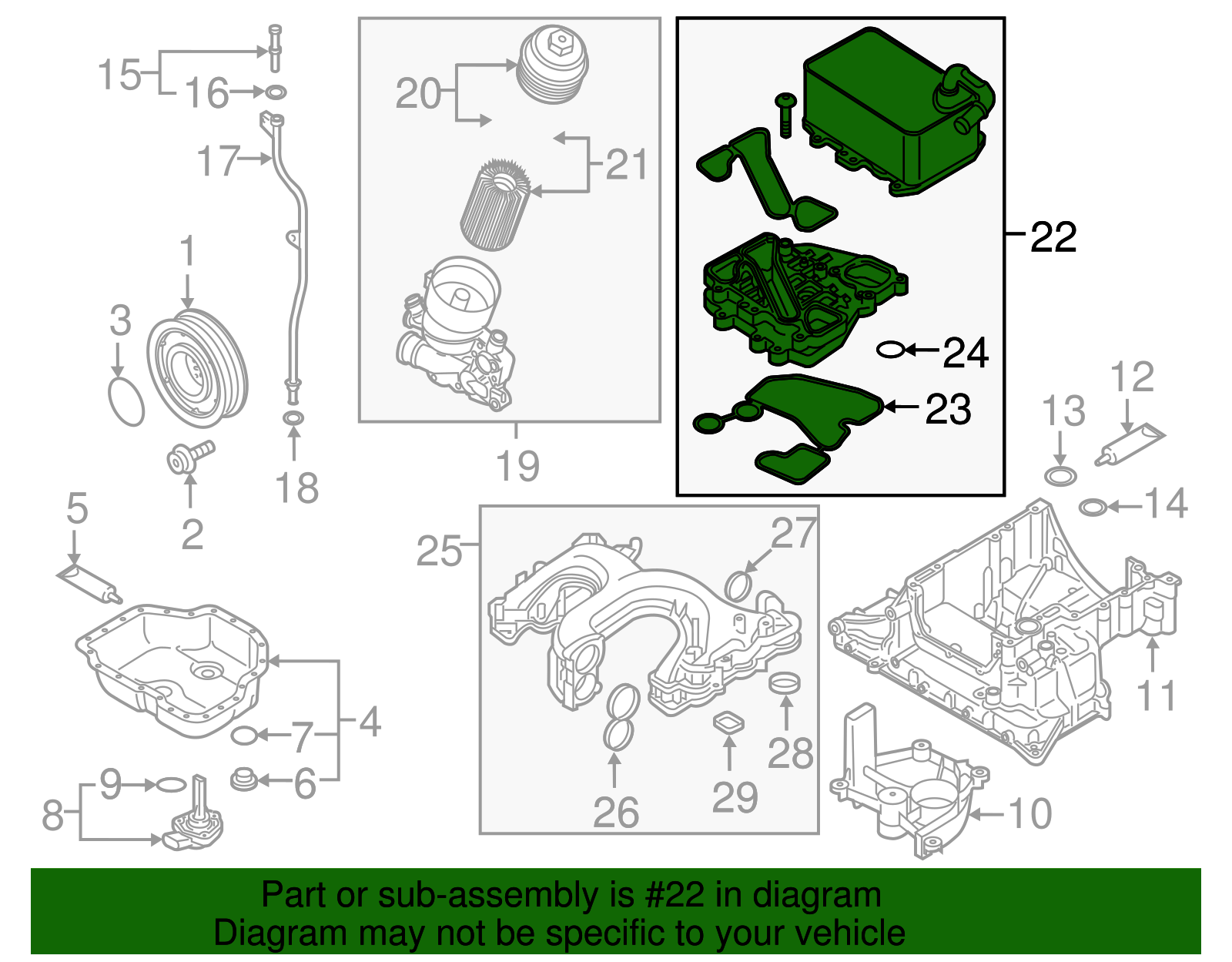 059-117-015-P - Volkswagen Oil Cooler 2013-2016 Volkswagen Touareg | Performance Auto Parts