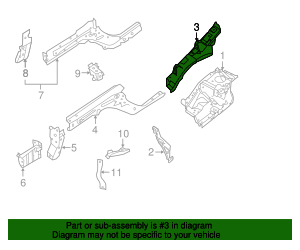 F4180-3SHMA - Upper Rail 2013-2019 Nissan Sentra | Nissan Wholesale Direct
