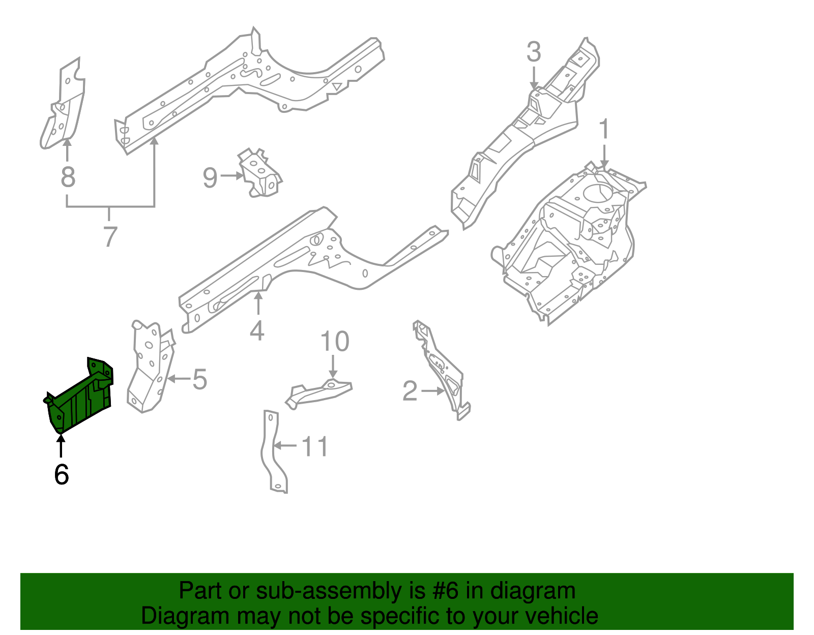2013-2019 Nissan Sentra Rail Extension - Driver's Side (LH) G5115-3SHMA ...