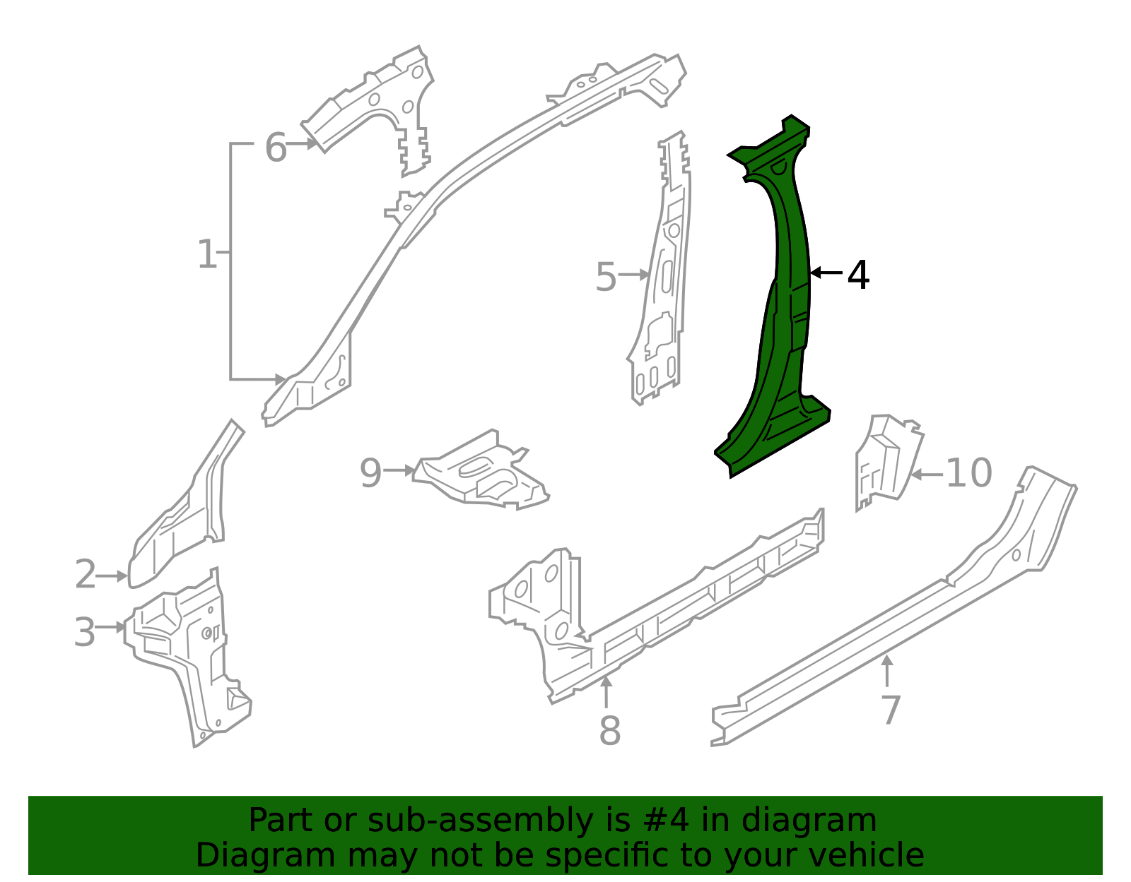 FA1Z-5824301-A - High-Quality Pillar Assembly Center B Pillar for 2016 ...