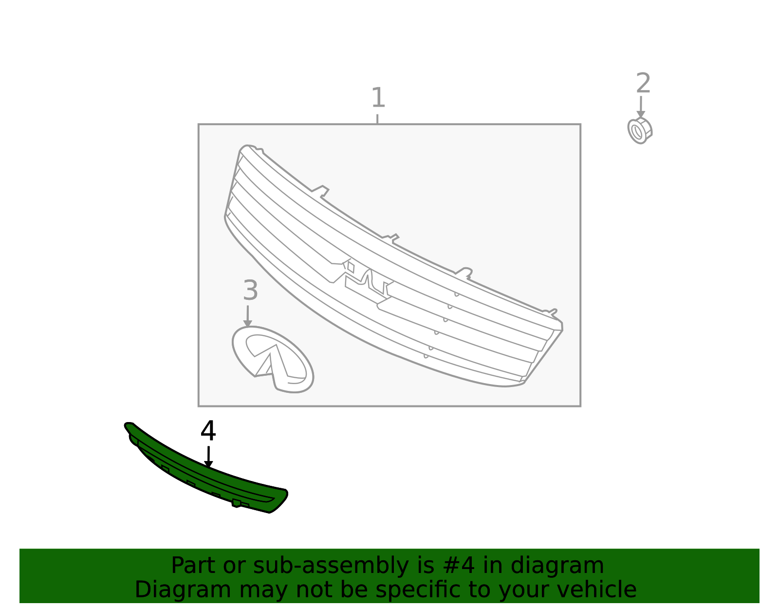 62254-1NH1B - Lower Grille 2010-2013 INFINITI | Official INFINITI Parts ...
