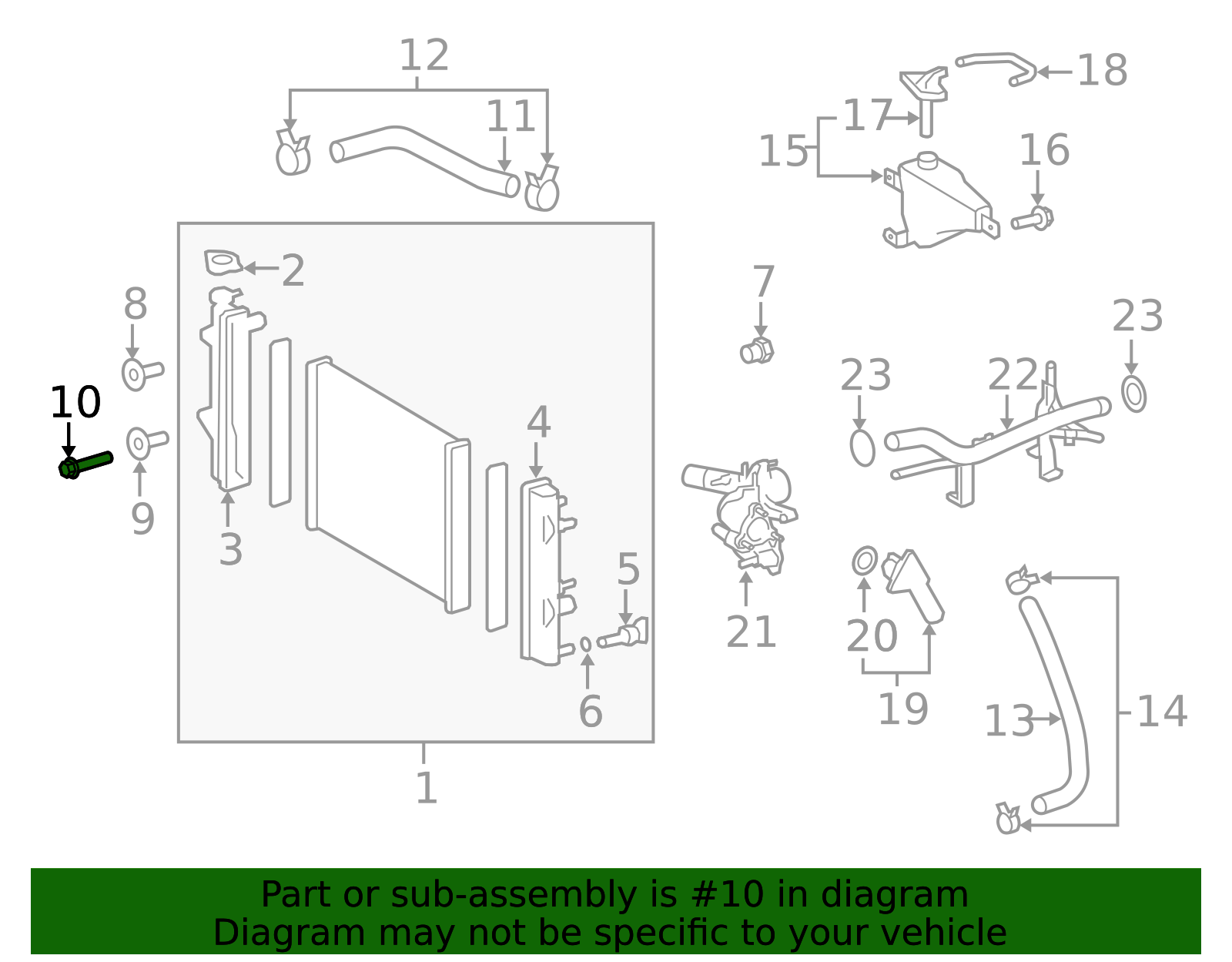 91621-60840 - Radiator Mount Bolt Longo Toyota Parts