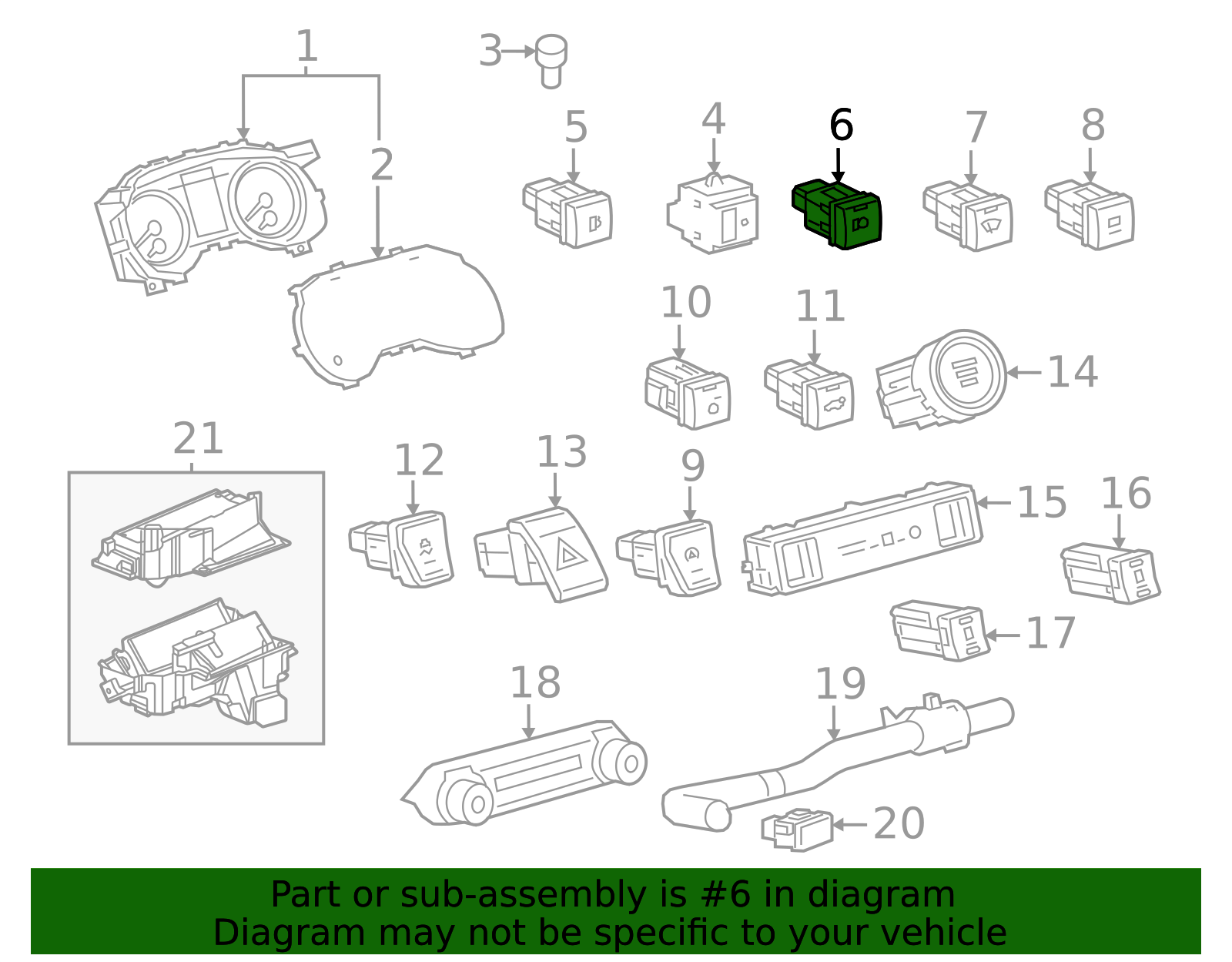 Genuine Official Toyota Switch part# 84153-02050 for 2023-2025 Toyota ...