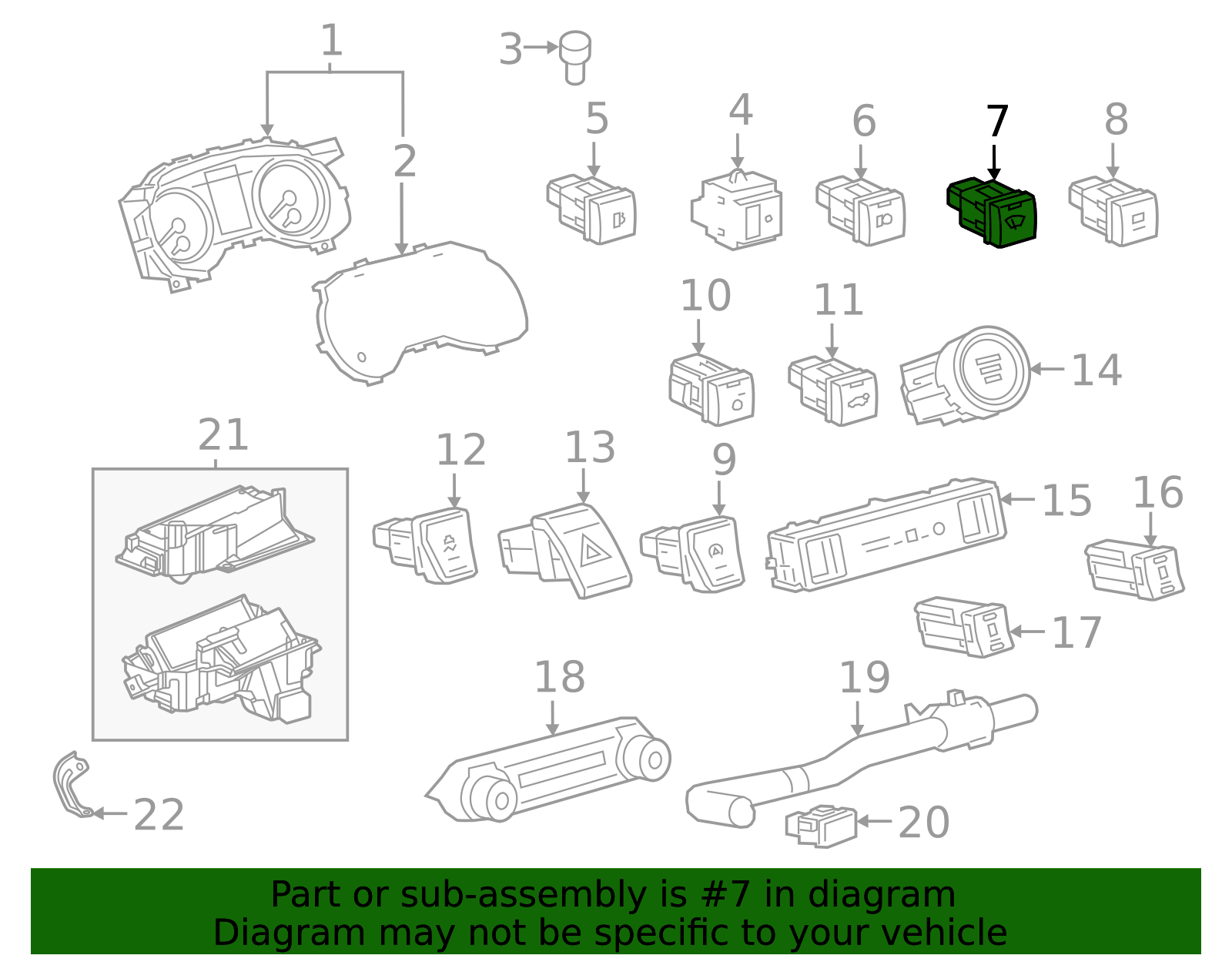 2019-2023 Toyota Window Defroster Switch 84794-0R030 | Toyota Parts Center