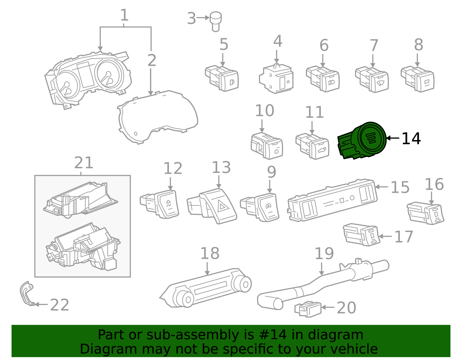 2014-2023 Toyota Power Switch 89611-42012 | Toyota Parts Center
