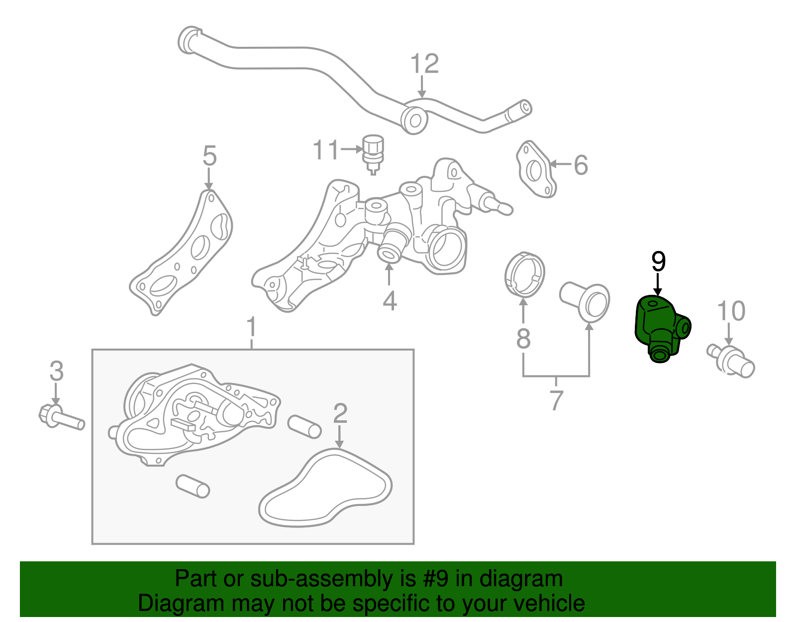 19311-R70-A00 - Thermostat Cover 2008-2017 Honda | Honda Parts Online