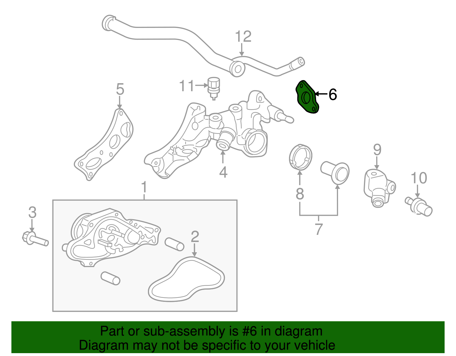 19412-P8A-A02 - Water Manifold Gasket 1998-2025 Honda | Honda Parts Online
