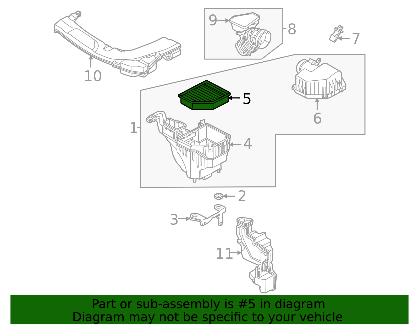 16546-6RA0A - Air Filter 2021 Nissan Rogue | Nissan Parts & Accessories ...