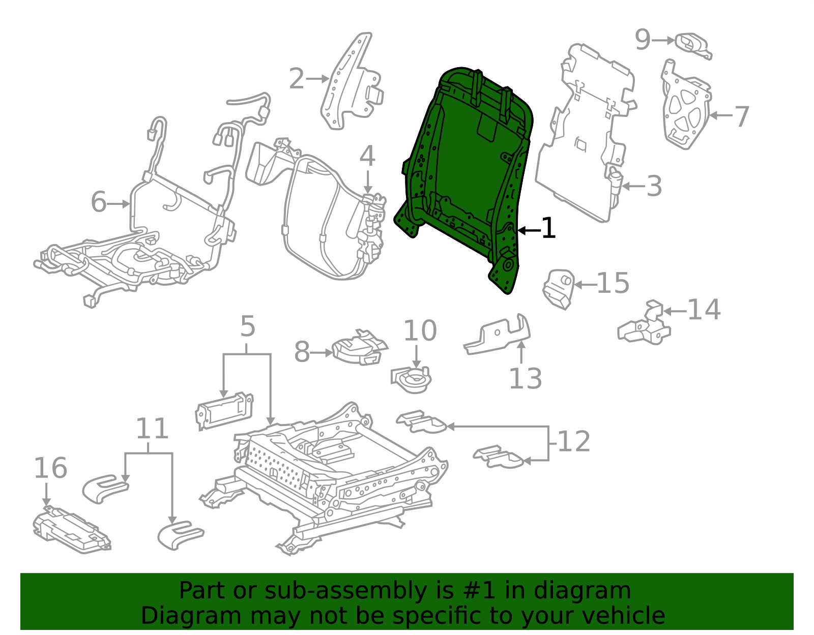 71440-30B80 - High-Quality Seat Back Frame for 2016-2020 Lexus ...